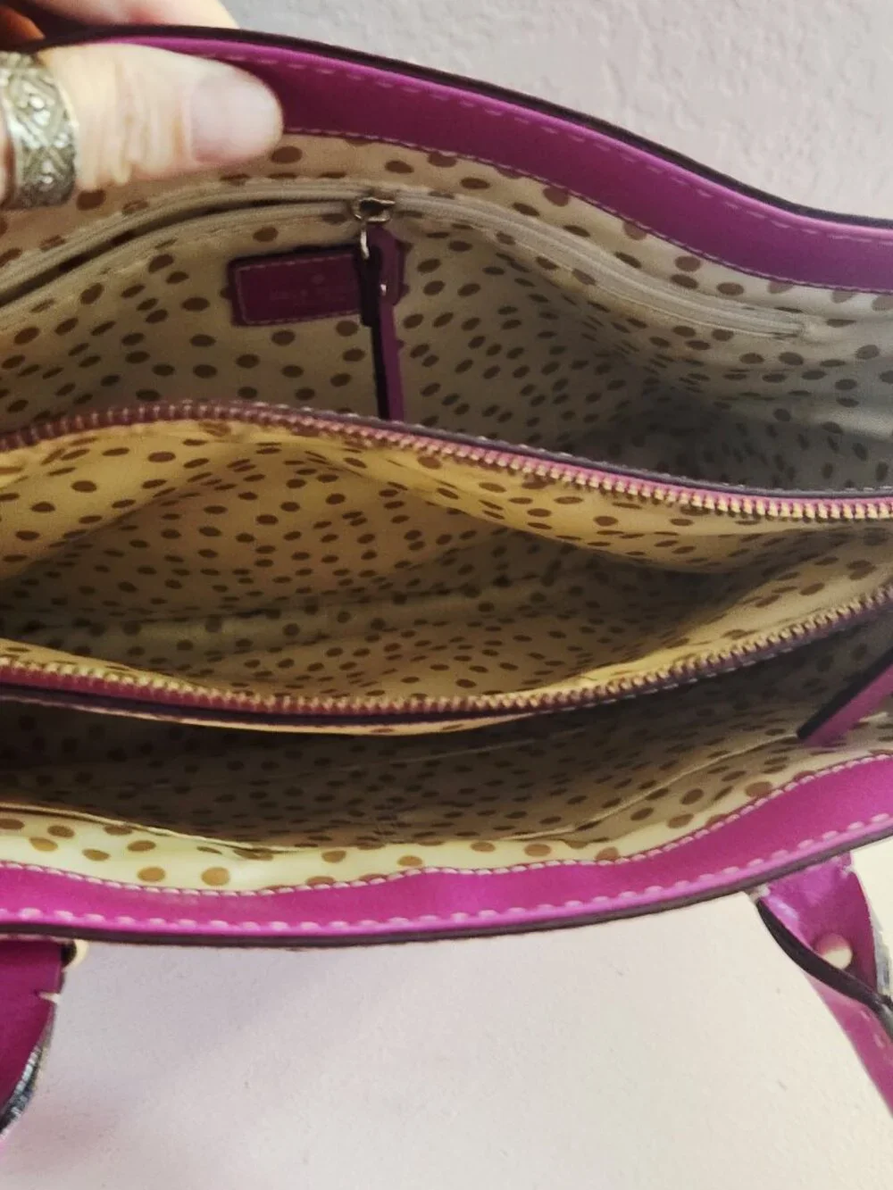 Coach | Bags | Euc Kate Spade Ny Fushia Leather Satchel Handbag Purse ...